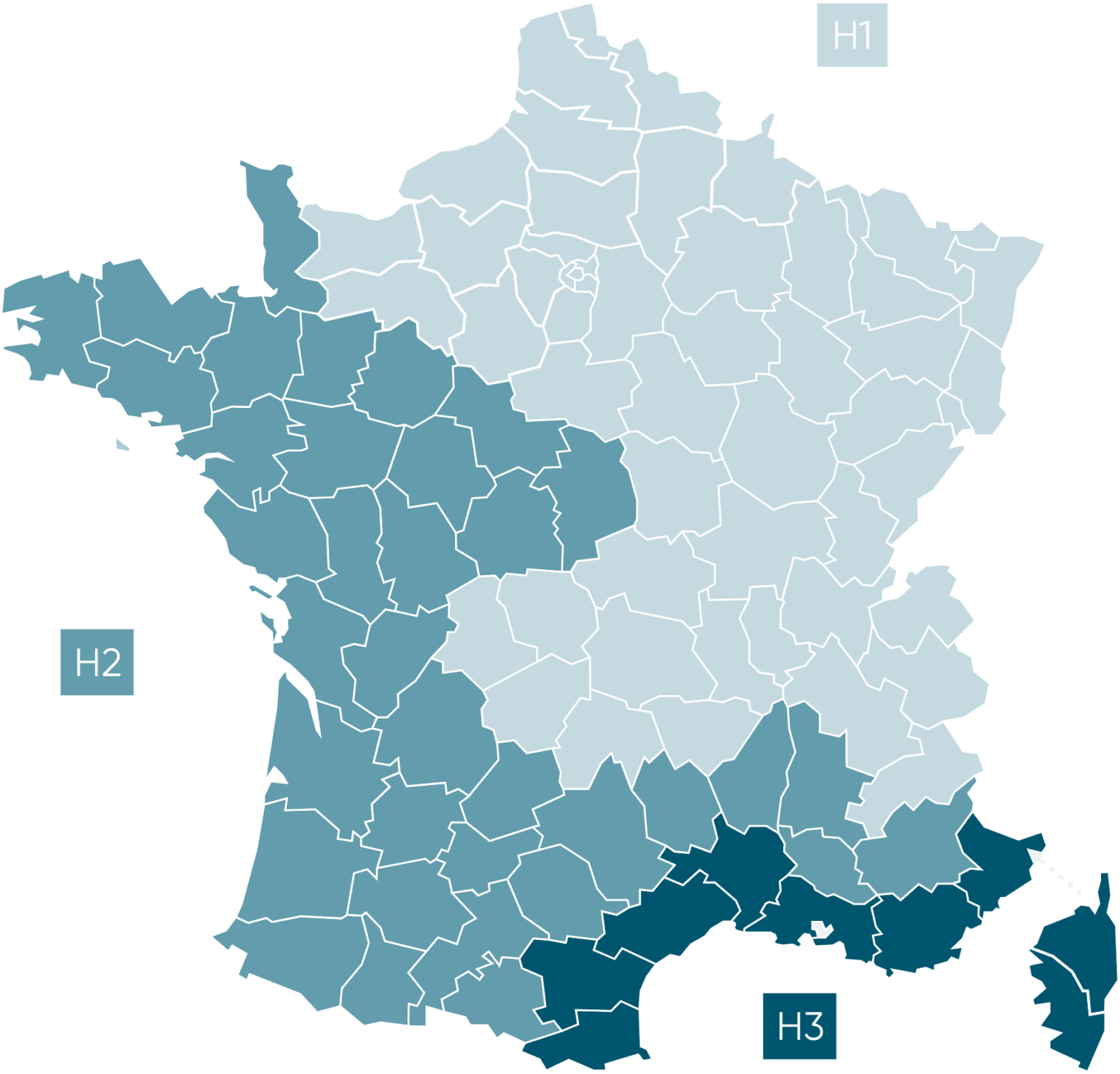 Zones H1, H2, H3 : impact sur les primes CEE